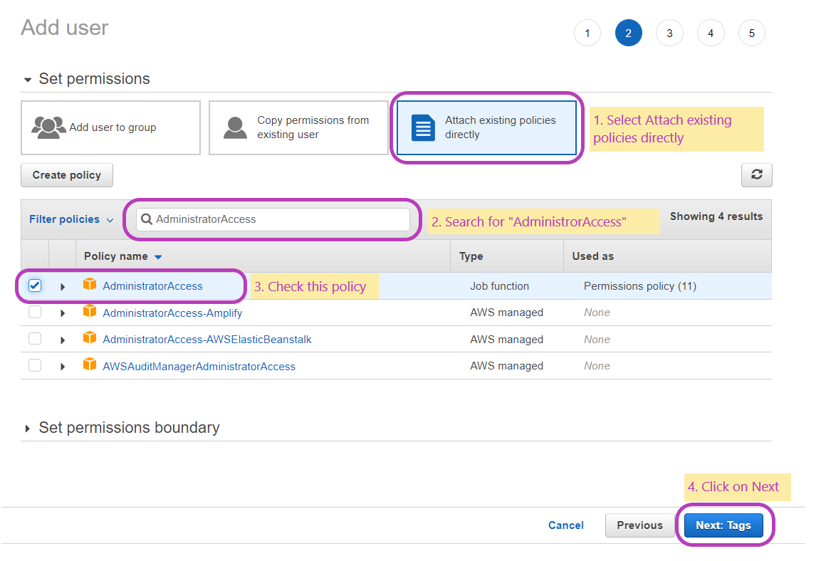 Setting up your AWS account :: English